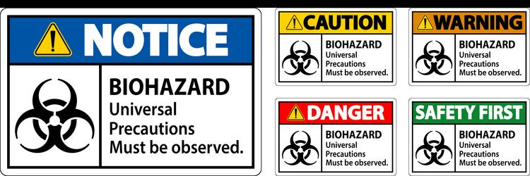 Biohazard warning label dispose Royalty Free Vector Image