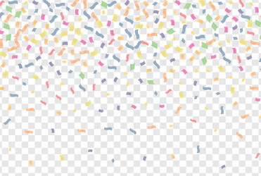 Colorful confetti on transparent background Vector Image
