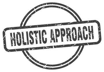 Holistic approach stamp label Royalty Free Vector Image