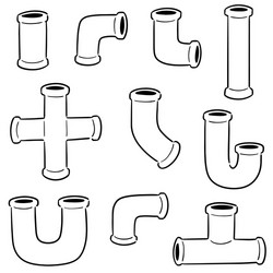 Set pipe Royalty Free Vector Image - VectorStock