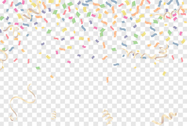 Colorful confetti on transparent background Vector Image