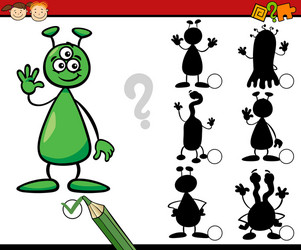 Preschool shadow game with kids Royalty Free Vector Image