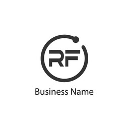 Initial letter rf logo template design Royalty Free Vector