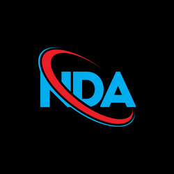 Nda circle letter logo design Royalty Free Vector Image