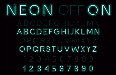 Light box text editable font effect Royalty Free Vector