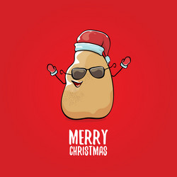 Funky comic cartoon cute smiling santa Royalty Free Vector