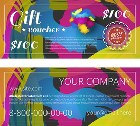 Gift vouchers template design for beer party Vector Image