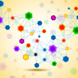 Hexagonal molecule structure dna geometric Vector Image