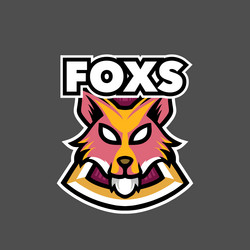 Fox roar mascot logo Royalty Free Vector Image