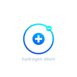 Hydrogen atom bohr model Royalty Free Vector Image