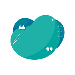 Liquid text box quote speech bubble flowing Vector Image