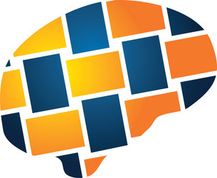 Neuroscience logo design template Royalty Free Vector Image