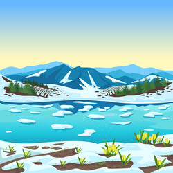 Spring landscape Royalty Free Vector Image - VectorStock