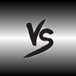 Versus vs letters fight backgrounds in flat Vector Image