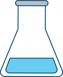 Chemistry flask symbol Royalty Free Vector Image