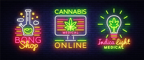 Marijuana Neon Sign Vector Images (over 910)