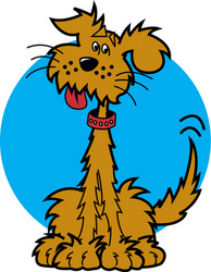 Sad mutt dog Royalty Free Vector Image - VectorStock