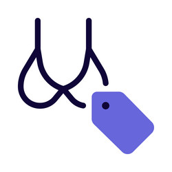 Price tag attached with stylish bra Royalty Free Vector