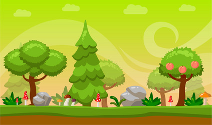 Cartoon style game background Royalty Free Vector Image