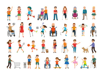 People characters collection cartoon set Vector Image