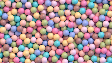 Colorful candy sweet gumballs 3d background Vector Image