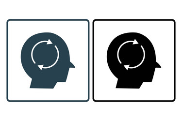 Mind refresh icon related to mental health Vector Image