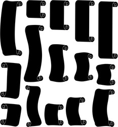 Black paper scroll Royalty Free Vector Image - VectorStock