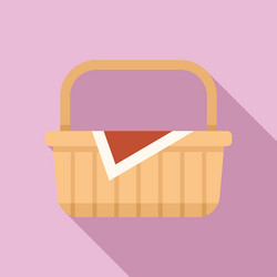 Farm basket icon flat style Royalty Free Vector Image