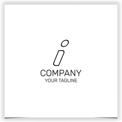 Outline letter i logo premium elegant template Vector Image