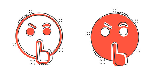 Quiet icon in comic style silence cartoon Vector Image