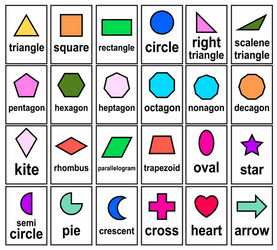 Shapes Flashcards Vector Images (over 440)