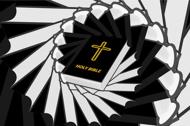 Book with cross Royalty Free Vector Image - VectorStock