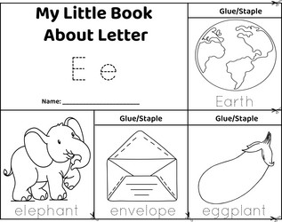 My little book about letter aa Royalty Free Vector Image