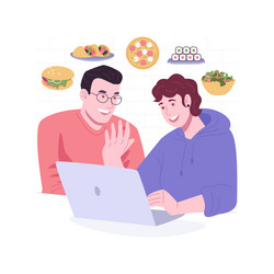 Making order online isolated cartoon Royalty Free Vector