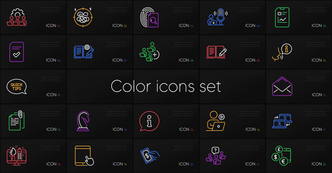 Simple set of info add team and outsource work Vector Image