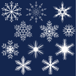 Snowflake set Royalty Free Vector Image - VectorStock