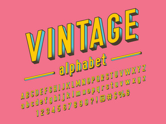 Retro 3d Font Vector Images (over 17,000)