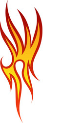 Fire flame yellow red Royalty Free Vector Image