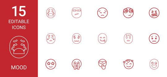 Mood icons Royalty Free Vector Image - VectorStock