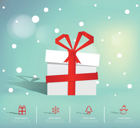 Diagram infographic for 4 steps gift box puzzle Vector Image