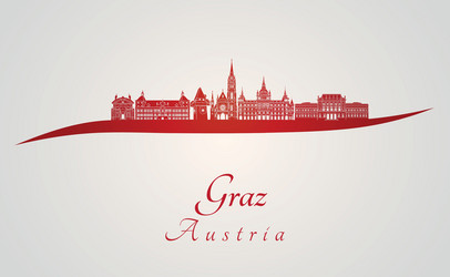 Graz City Skyline Silhouette Vector Images (27)