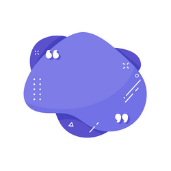 Liquid text box quote speech bubble flowing Vector Image