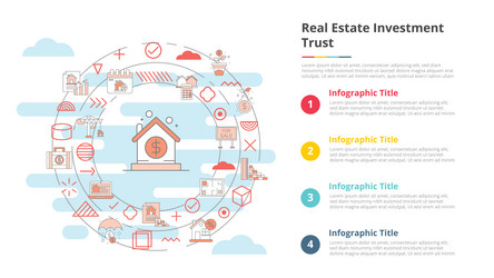 Reit real estate investment trust concept Vector Image