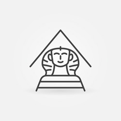 Egyptian sphinx egypt culture concept outline Vector Image