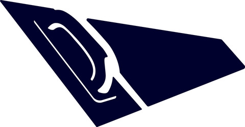 Grouting icon design top right Royalty Free Vector Image