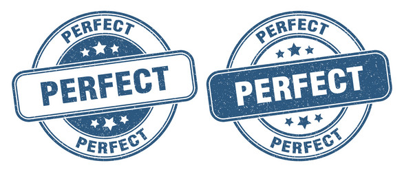 Perfect choice stamp label round Royalty Free Vector Image