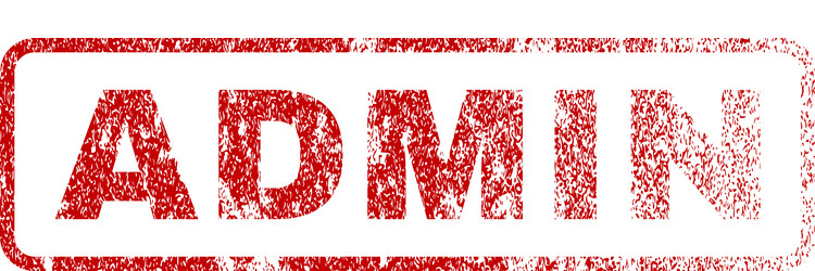 Admin text rubber stamp Royalty Free Vector Image