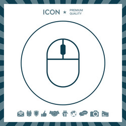 Computer mouse symbol icon Royalty Free Vector Image