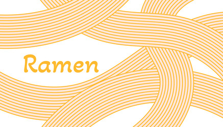 Hand drawn asian noodle ramen background yellow Vector Image