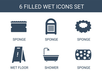 7 wet icons Royalty Free Vector Image - VectorStock